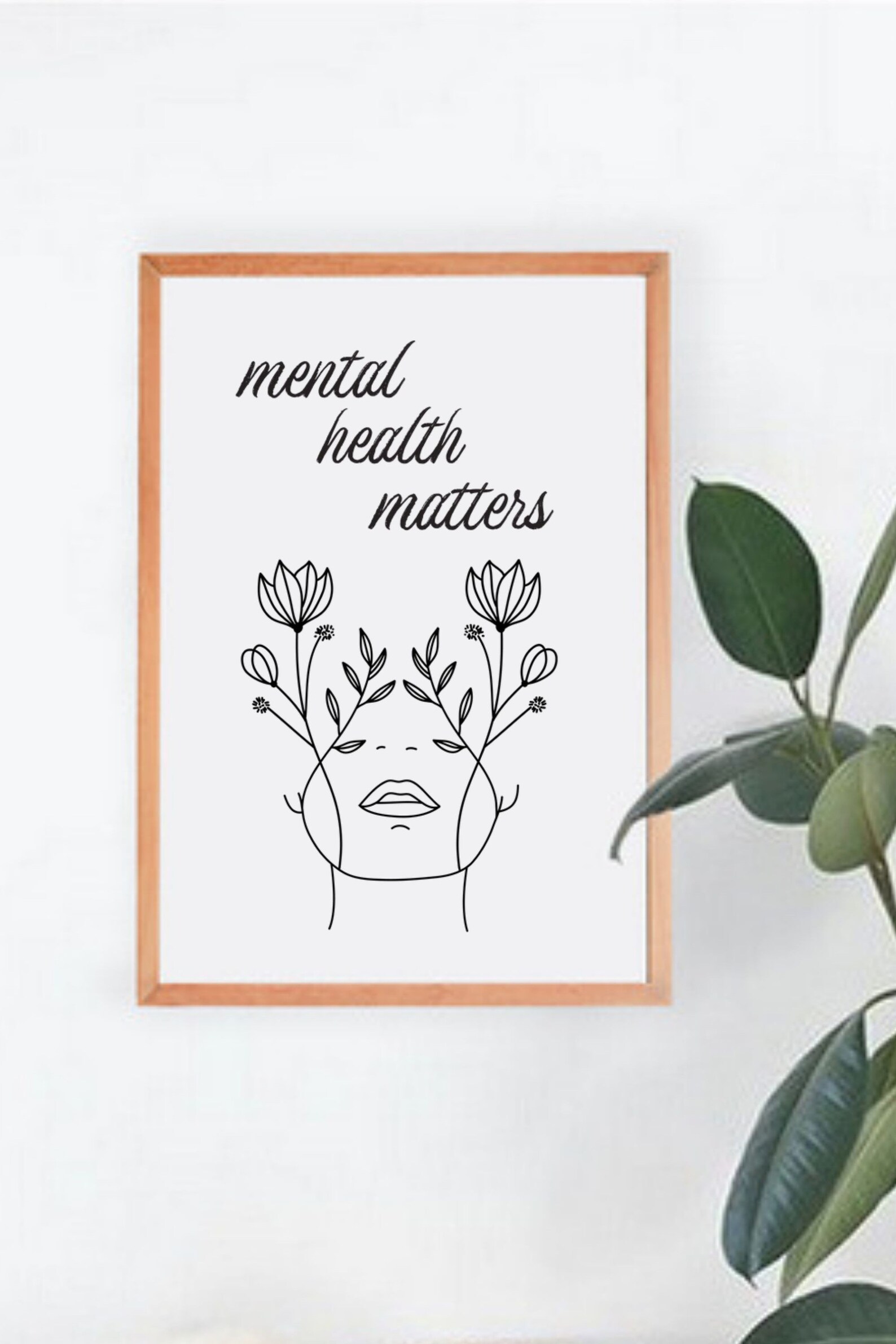 Mental Health Matters Printable Wall Art Inspirational Art - Etsy