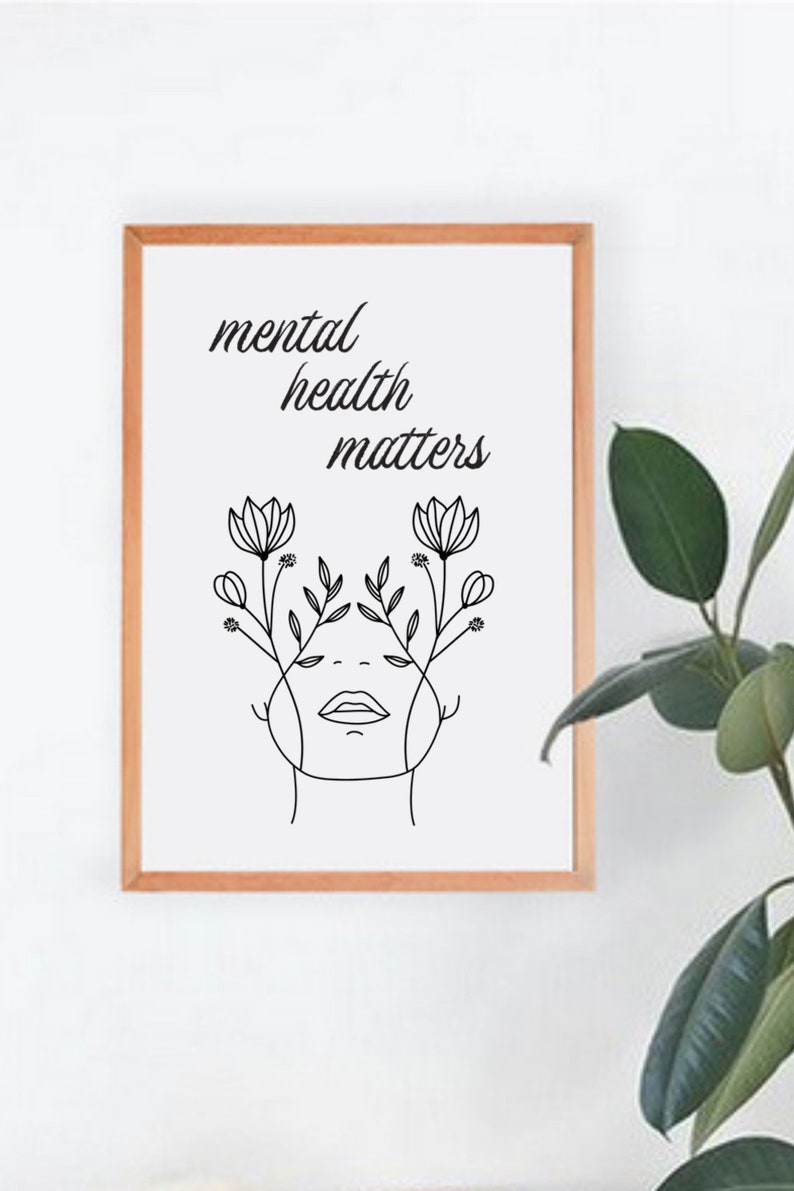 Mental Health Matters Printable Wall Art Inspirational Art - Etsy