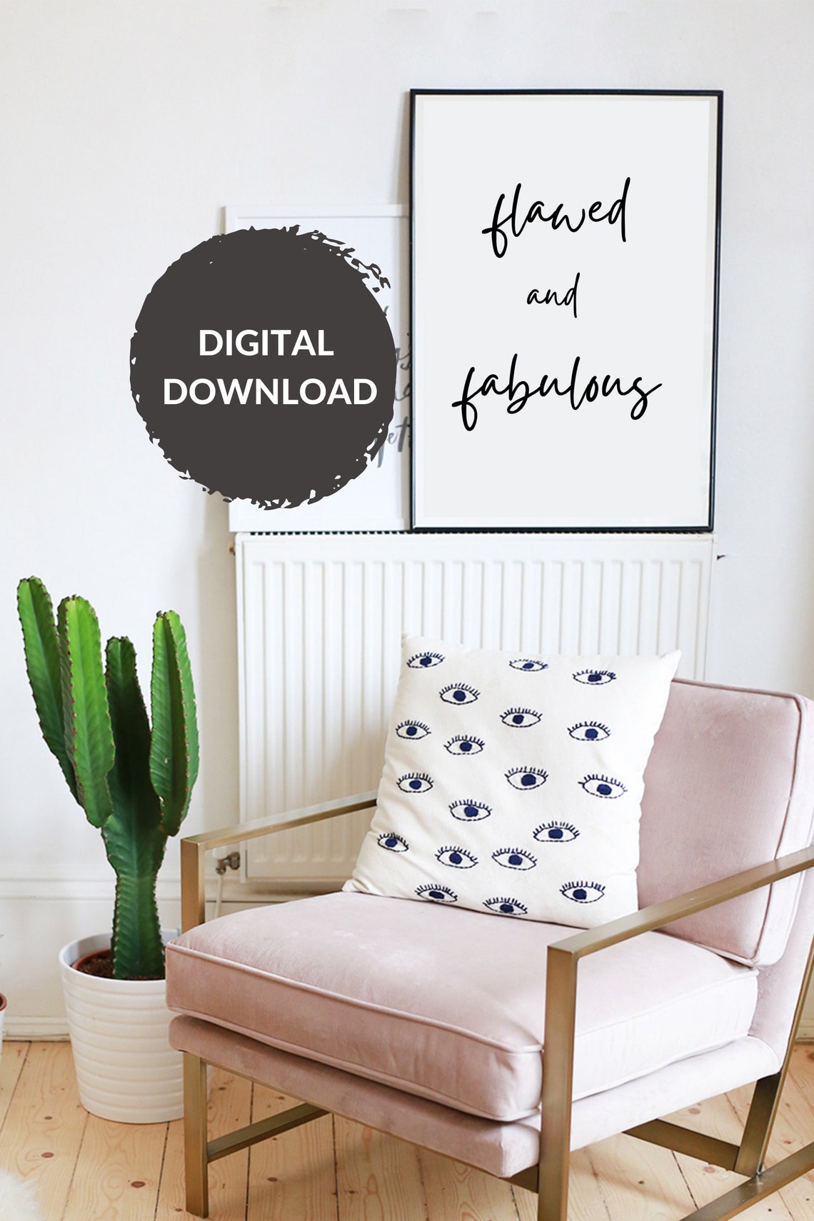 Flawed and Fabulous Body Positive Printable Wall Art Self | Etsy