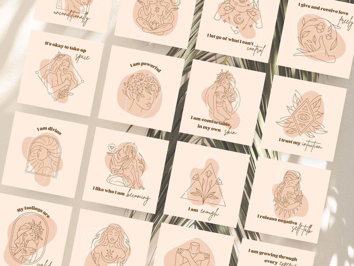 Printable Self Love Affirmation Cards Positive Affirmation - Etsy