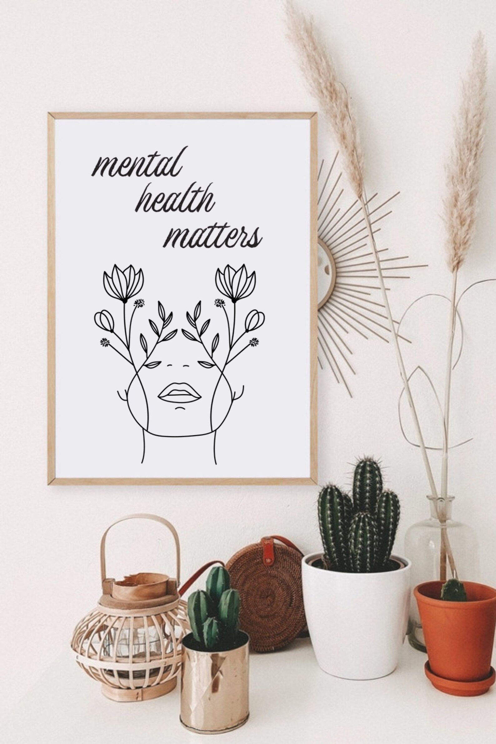 Mental Health Matters Printable Wall Art Inspirational Art - Etsy