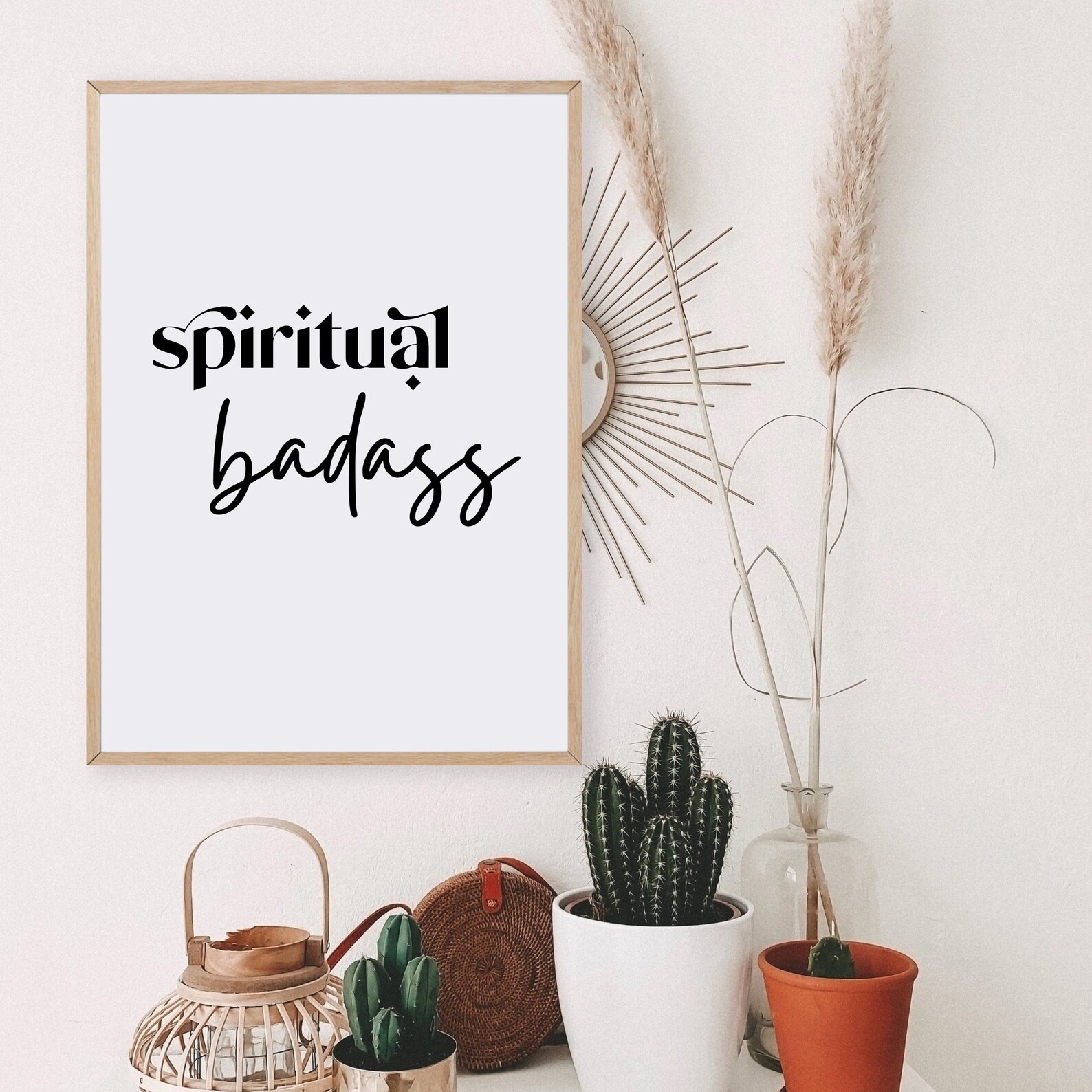 Spiritual Badass Printable Wall Art Spiritual Poster Black - Etsy