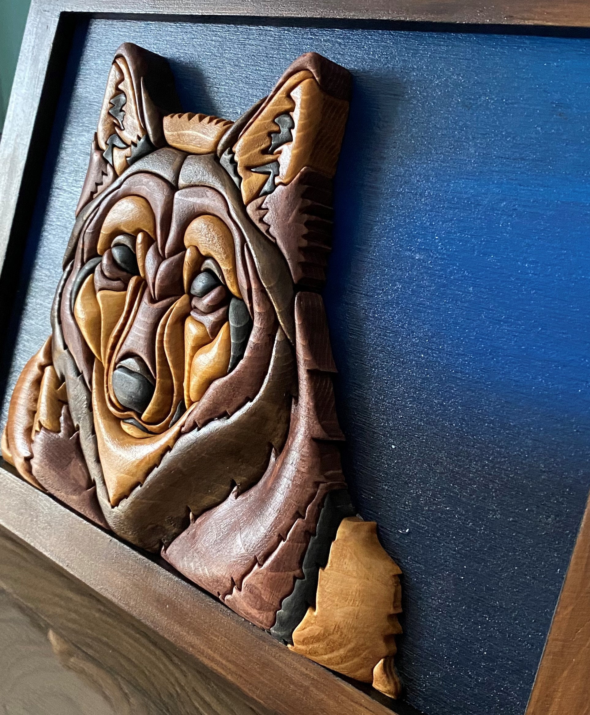 Handcrafted WOLF Wood Segmentation - Etsy