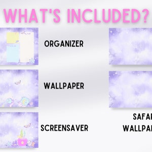 Purple Witchy Desktop Wallpaper Organizer Set, Cute Gothic Folder Icons ...