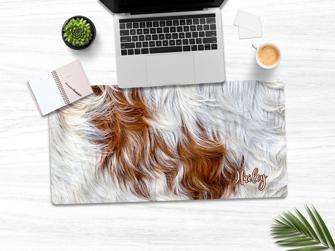 Cow Fur Print Desk Mat, Custom Desk Blotter, Extended Mousepad ...