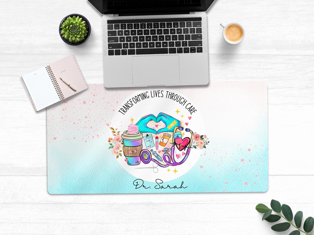 Custom Nurse Desk Mat, Doctor Mousepad, Cute Desktop Mat, Healthcare ...