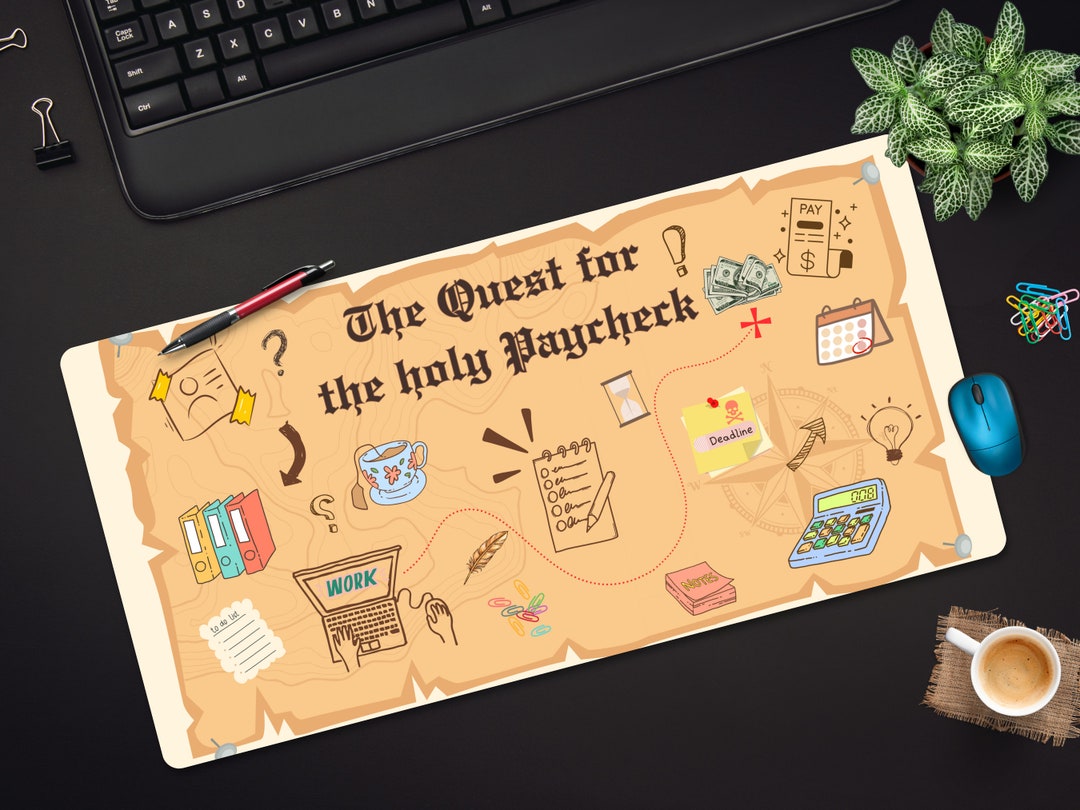 Funny Office Desk Mat Pad, Extra Large Mousepad, Home Office Desk ...