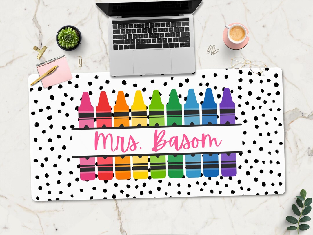 Personalized Teacher Desk Mat: Custom Workspace Decor, Appreciation ...