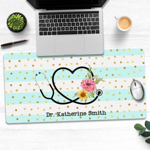 Custom Nurse Desk Mat, Doctor Mousepad, Medical Graduate Gifts, RN Desk ...