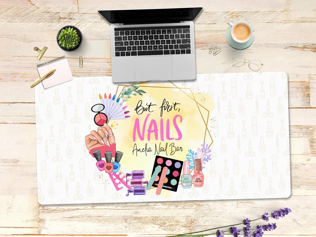 Custom Nail Bar Desk Mat: Beauty Salon Workspace Decor - Etsy