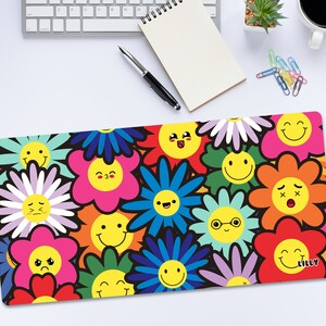 Takashi Murakami Desk Mat, Custom Floral Mousepad, Extended Desktop ...