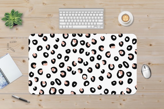 Leopard Print Desk Mat Cheetah Desk Pad Cute Desk Pad - Etsy