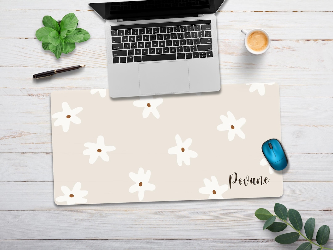 Daisy Desk Mat, Floral Desk Pad, Custom Desk Pad, Desk Protector ...