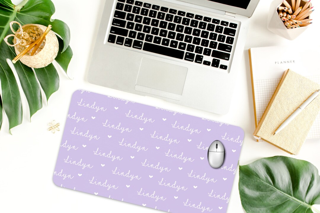 Personalized Desk Pad, Name Desk Mat, Extra Large Mouse Pad, Trendy ...
