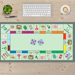 Monopoly Desk Mat, Cute Kids Playmat for Desk, Extended Mousepad, Lofi ...