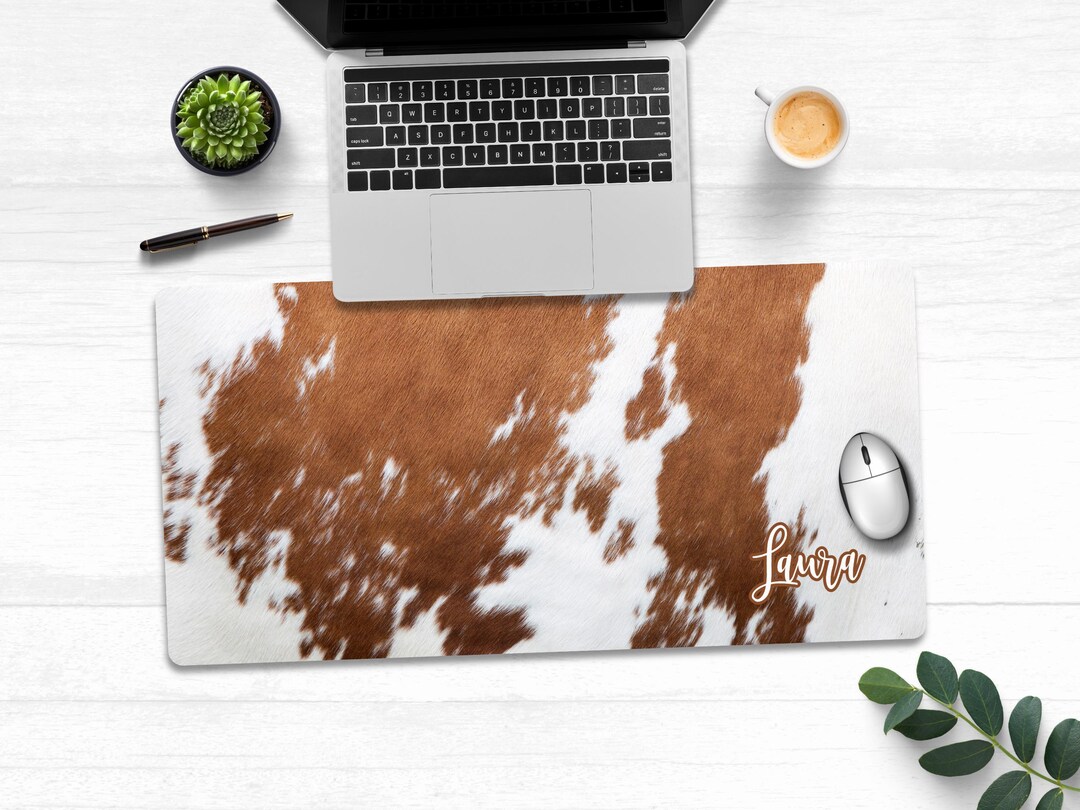 Cow Print Desk Mat, Custom Desk Pad, Animal Pattern Mouse Pad, Xxl Desk ...