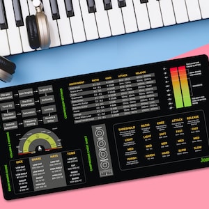 Mixing Mastering Cheat Sheet Mousepad, Music Desk Mat, Custom Studio ...