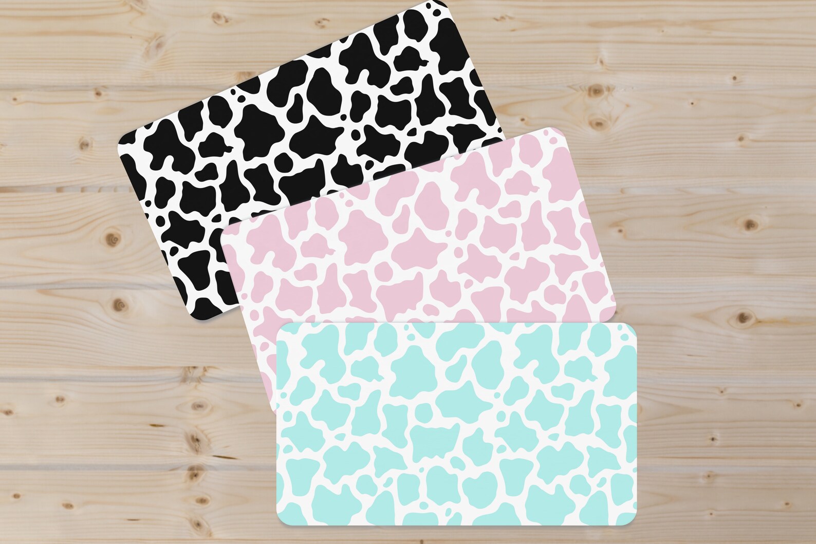 Purple Cow Pattern Desk Pad Personalized Desk Mat Cow Print - Etsy