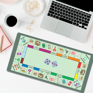 Monopoly Desk Mat, Cute Kids Playmat for Desk, Extended Mousepad, Lofi ...