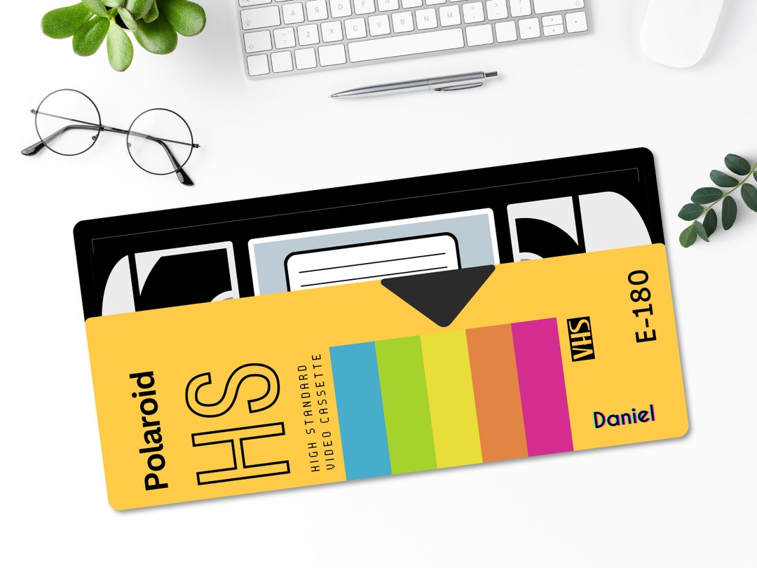 Polarized VHS Vaporwave Desktop Mousepad, Custom Desk Mat, Gamer Room ...