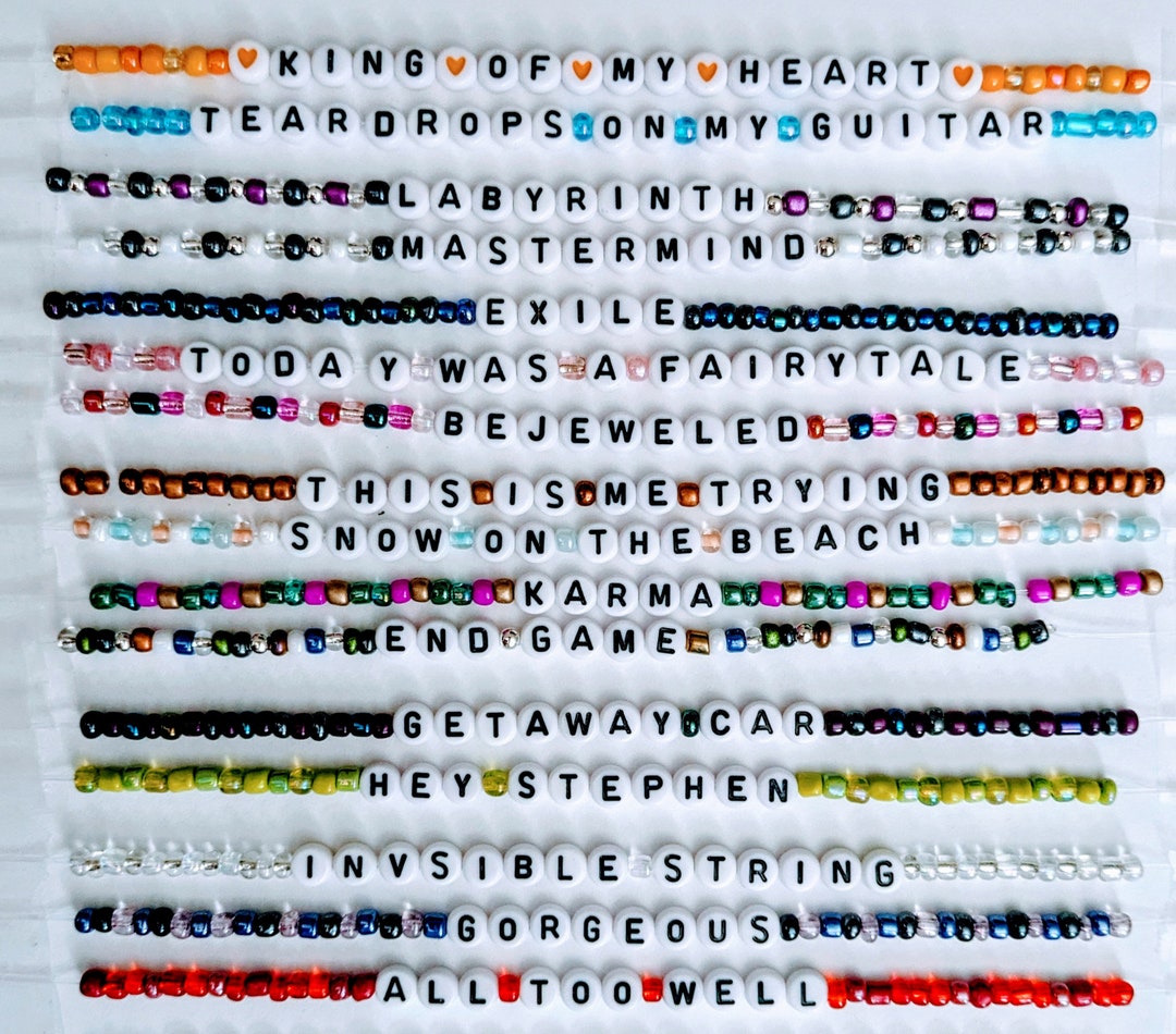 Friendship Style Bracelets Based on Taylor Swift Song Titles - Etsy