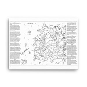 Wheel of Time Map With Notes Canvas Art Print Hand Drawn - Etsy