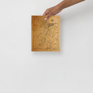 Old Paper Utah Map Tolkien / Wheel of Time Inspired Poster - Etsy