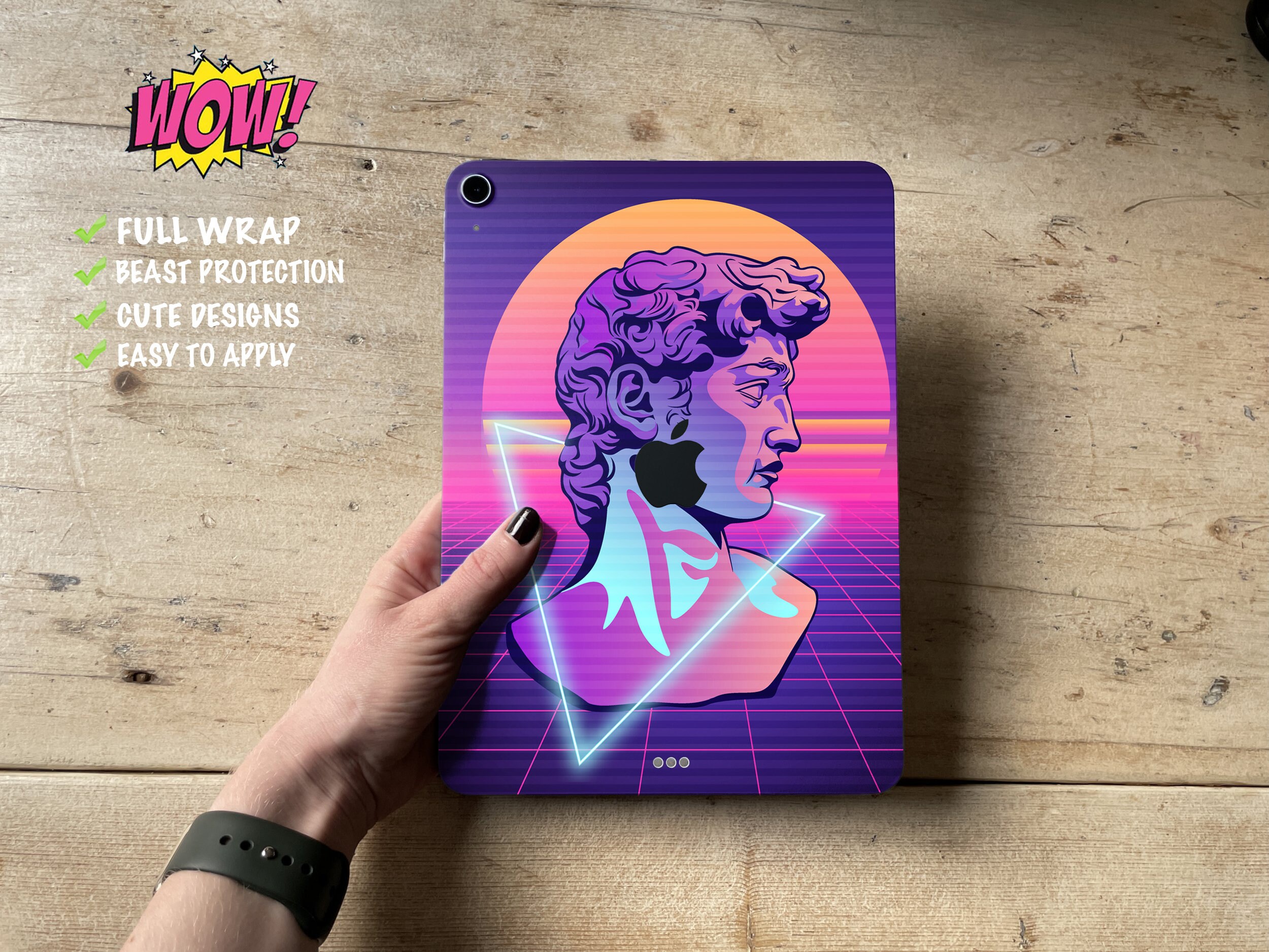 Neon David by Michelangelo in Space for Ipad 12.9 Custom | Etsy