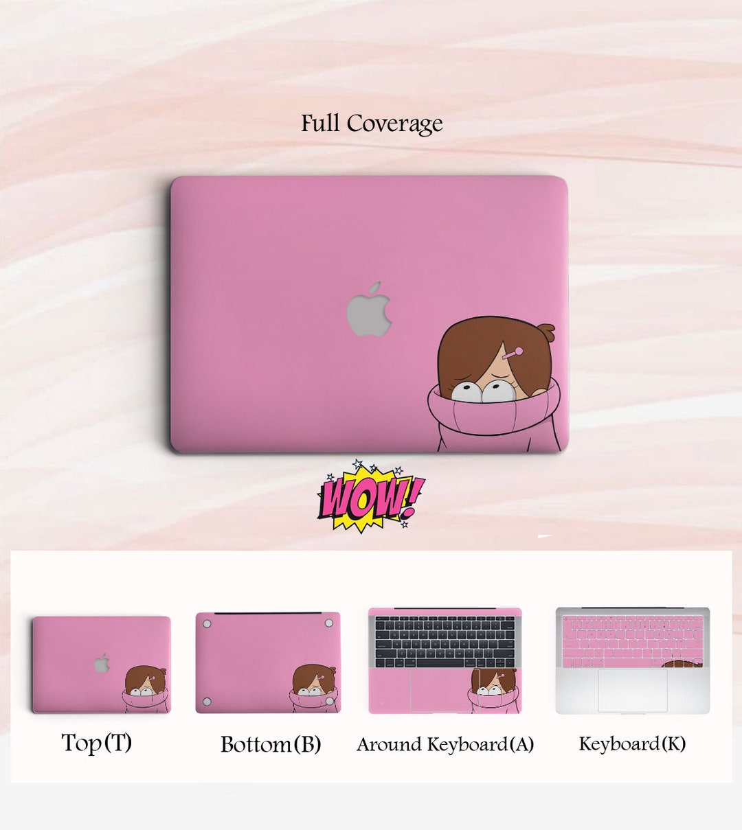 Pink Mabel Pines From Gravity Falls Skin for Macbook 2022 M2 - Etsy
