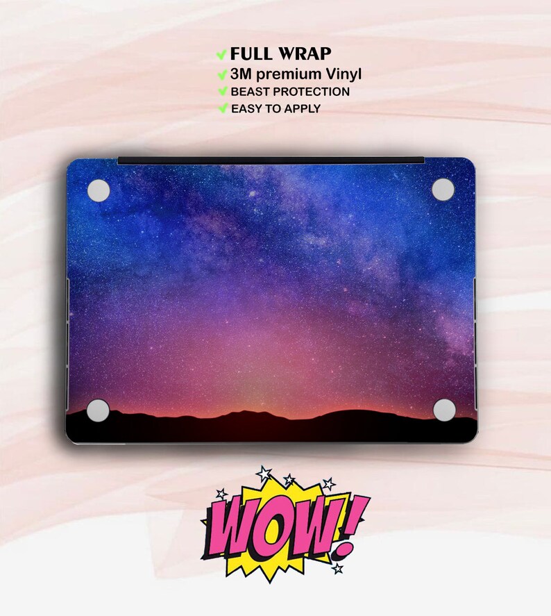 Pink Sunset Starry Sky Decal for Macbook 2022 M2 New Macbook - Etsy