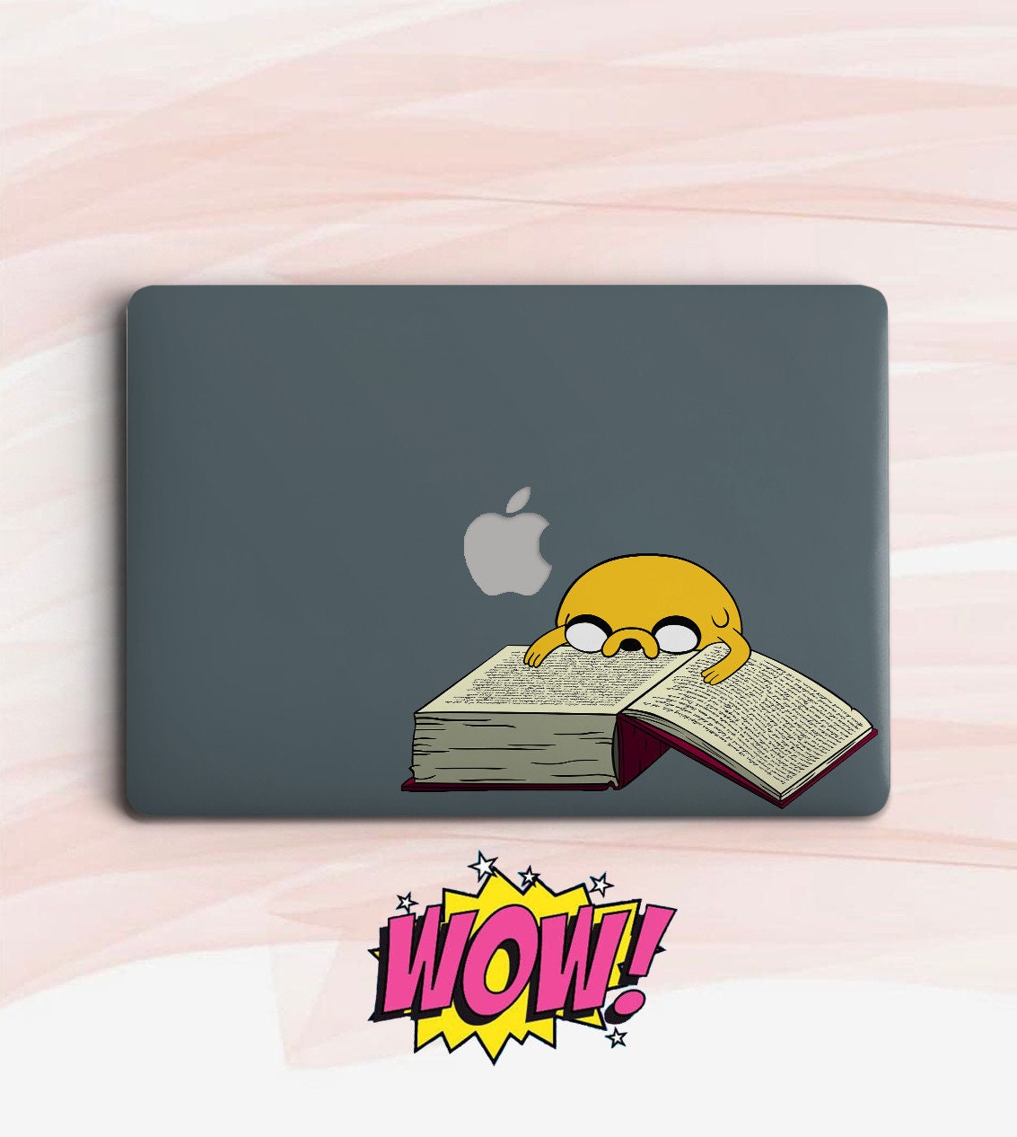 Adventure Time Jake and Finn Reading Book on Grey Art Creative | Etsy