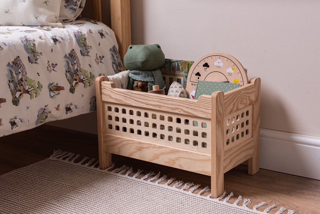 The Nestie Open Toy Box. Solid Ash Toy Box for Children's Toys Open Top ...