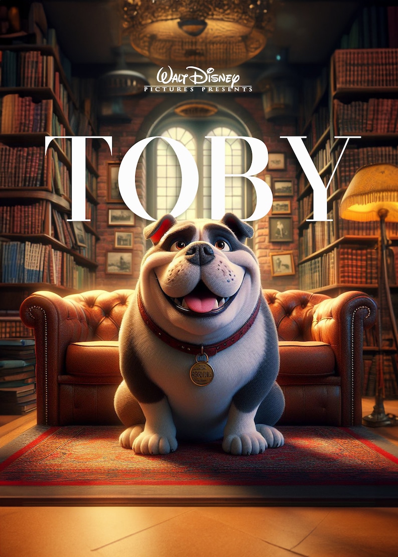 Pet Animation Style Movie Poster DIGITAL DOWNLOAD Animated Pet ...