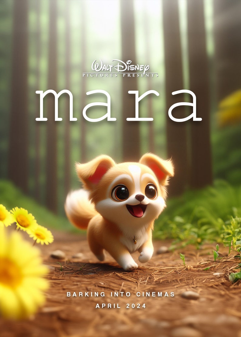 Personalized Pixar Pet Poster Custom Animated Pet Caricature Digital ...