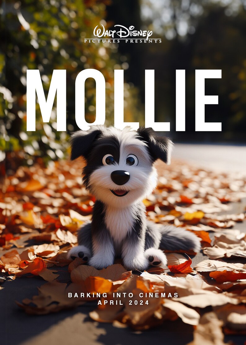 Pet Animation Style Movie Poster DIGITAL DOWNLOAD Animated Pet ...