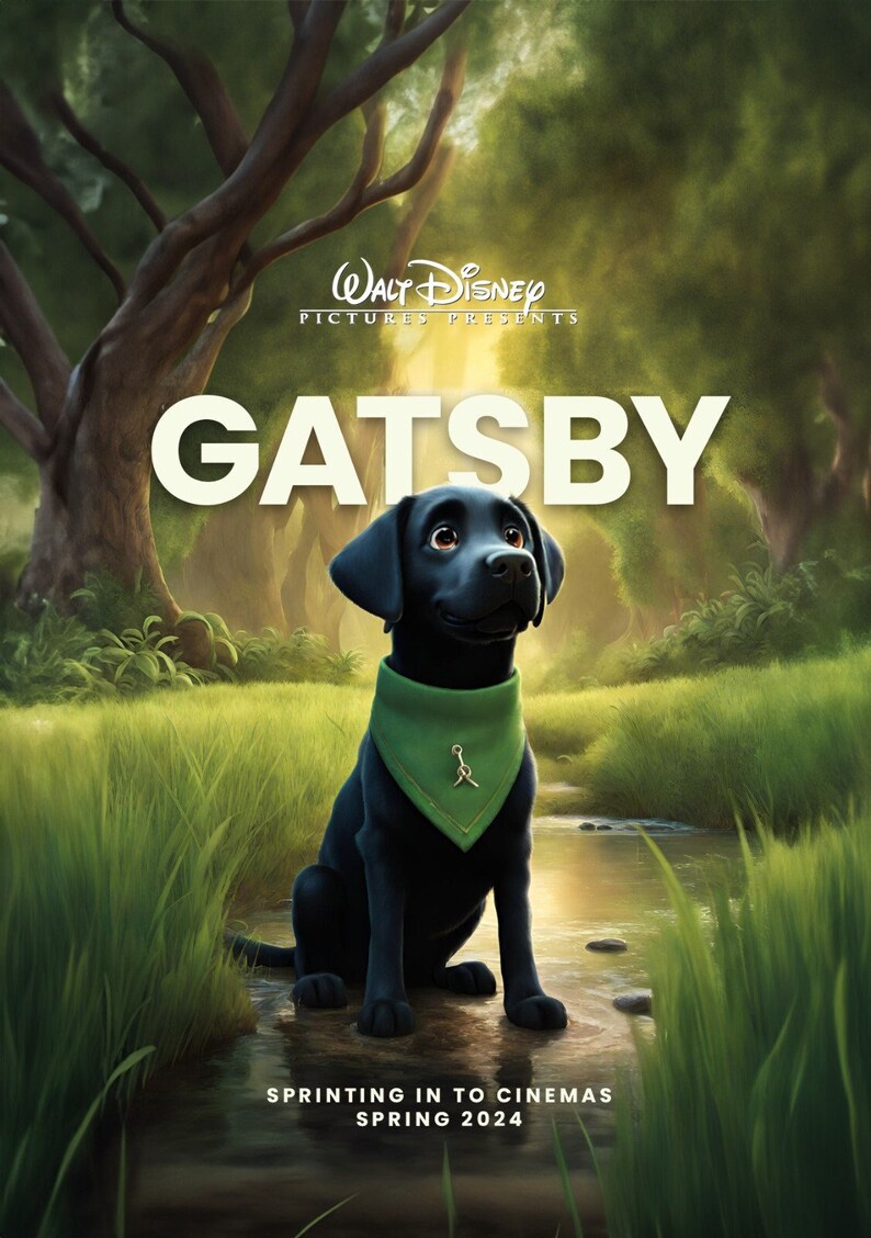 Personalized Pixar Pet Poster Custom Animated Pet Caricature Digital ...