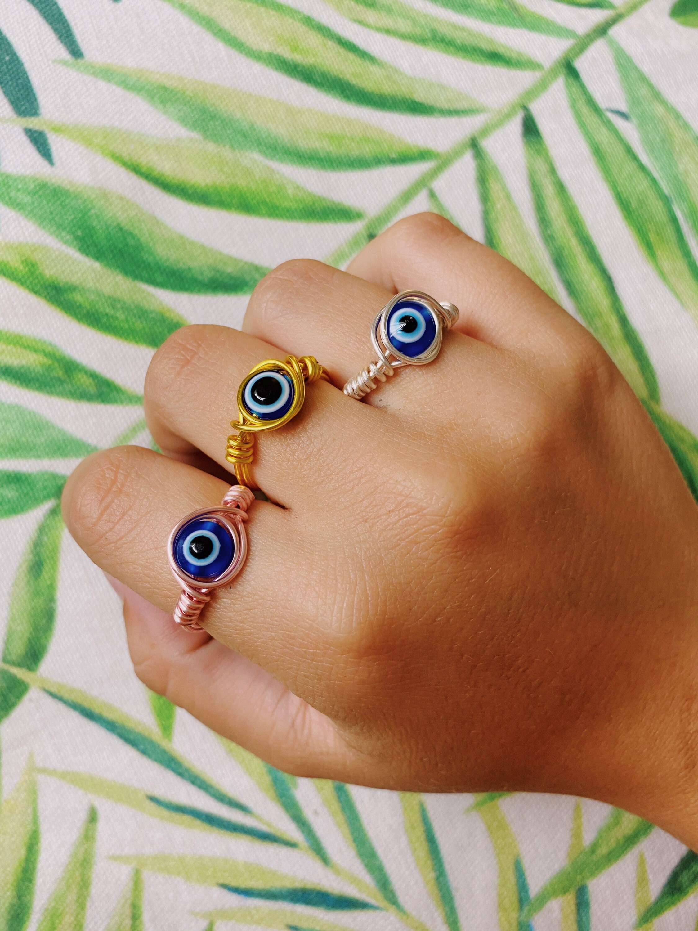 Evil Eye Ring Nazar Protection Jewellery - Etsy UK