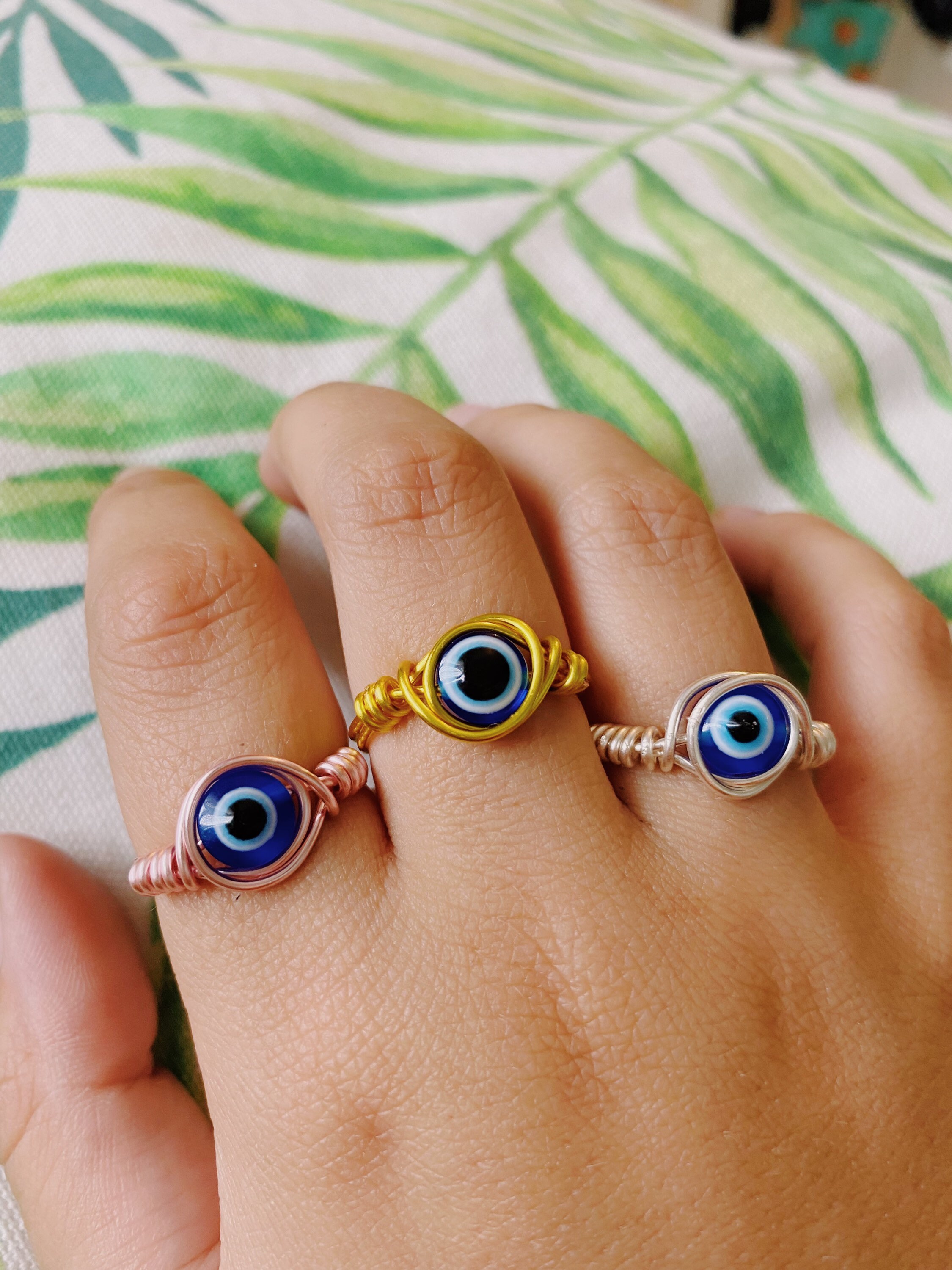 Evil Eye Ring Nazar Protection Jewellery - Etsy UK