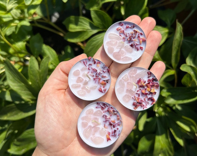 Fresh Cut Roses Soy Tea Light Candles - Set of 6 Scented Soy Tealights ...