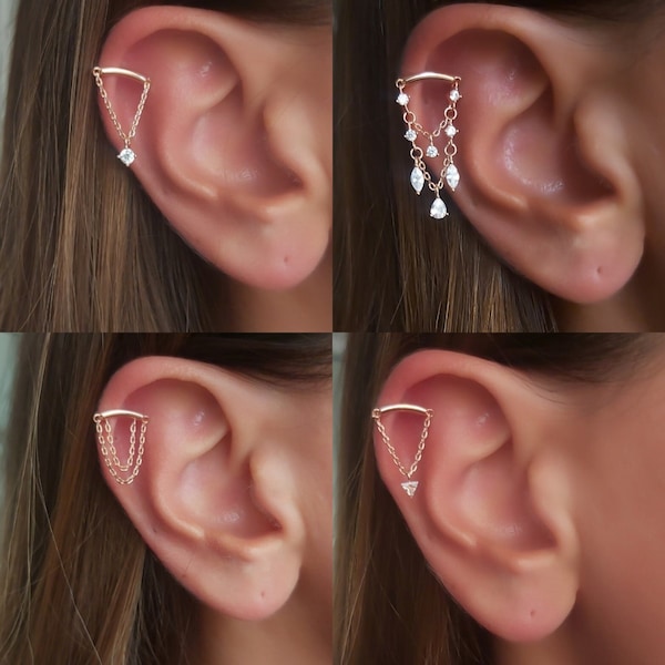 Hidden Helix Piercing - Etsy