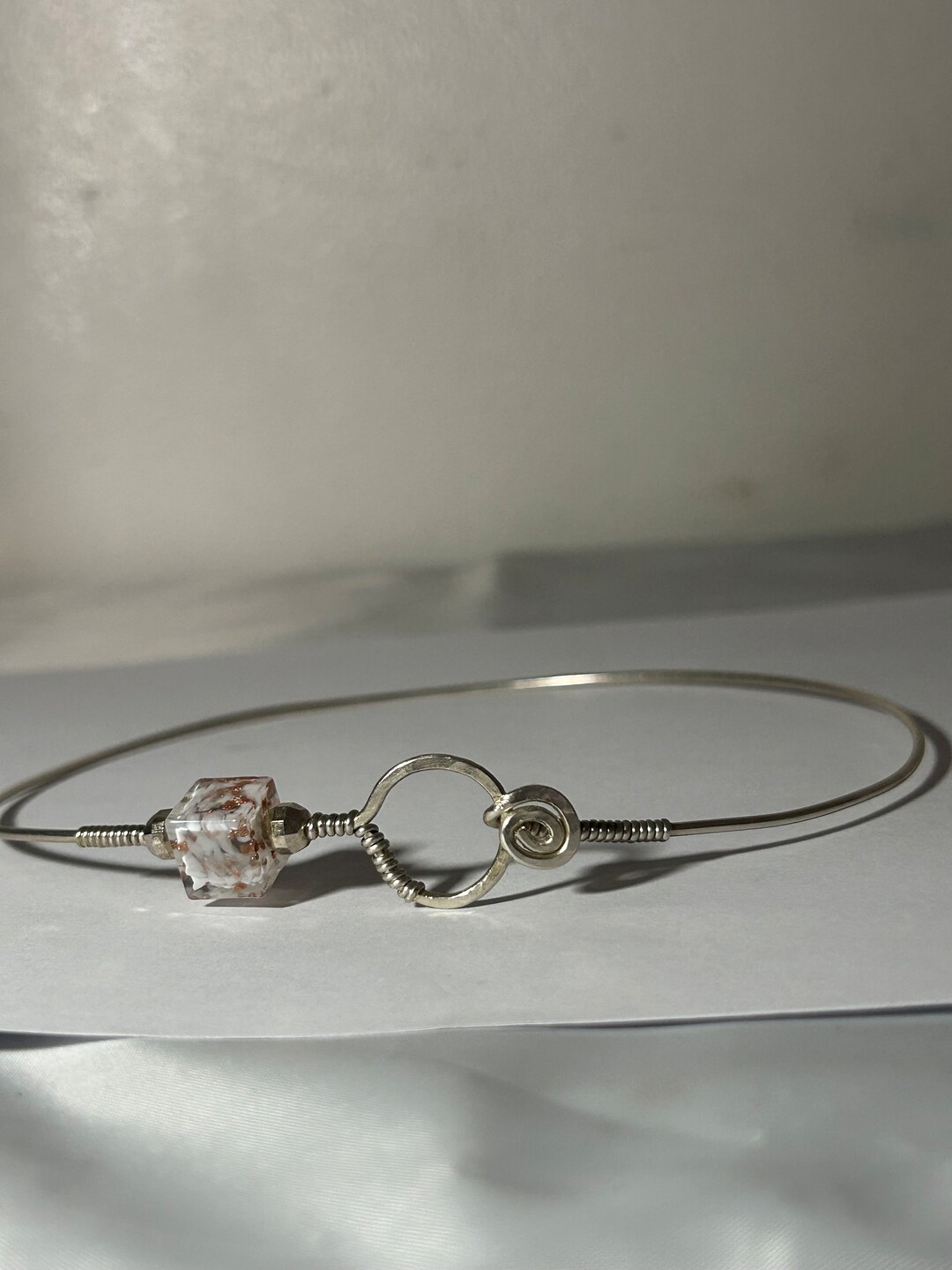 Vetri Di Murano Choker 925 Sterling Silver Beaded - Wire Wrapped ...