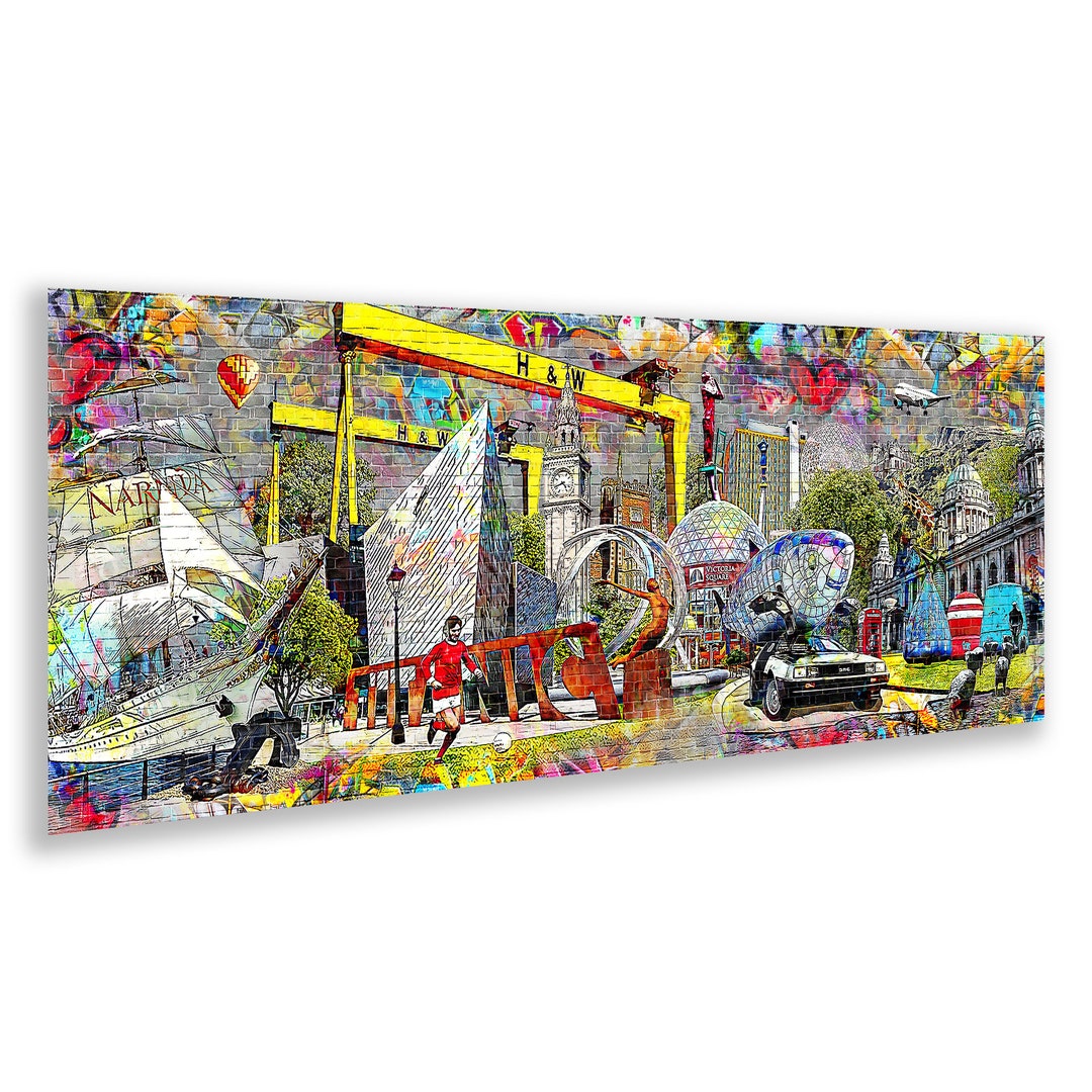 The Sights of Belfast Wall Mural #2 - Etsy UK