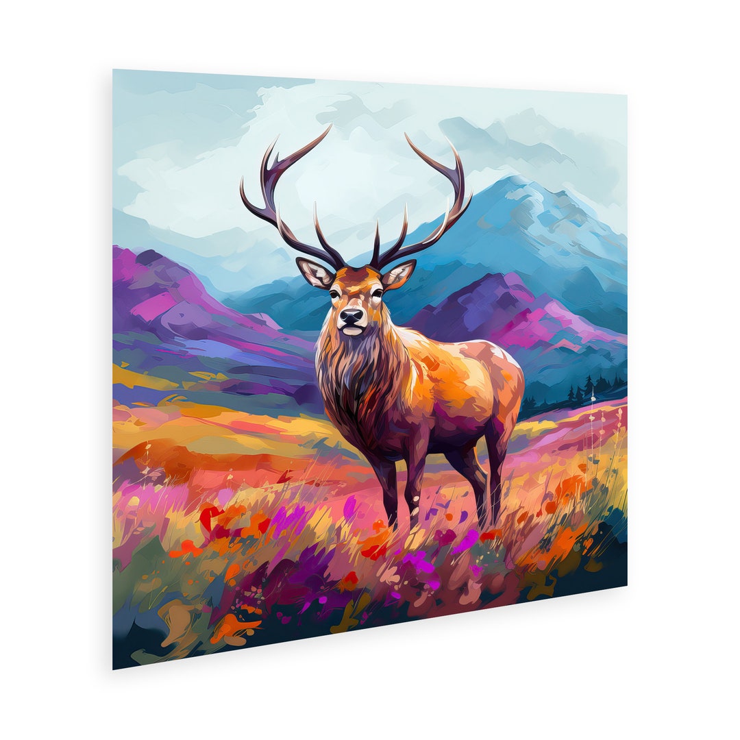Majestic Red Deer Stag - Etsy