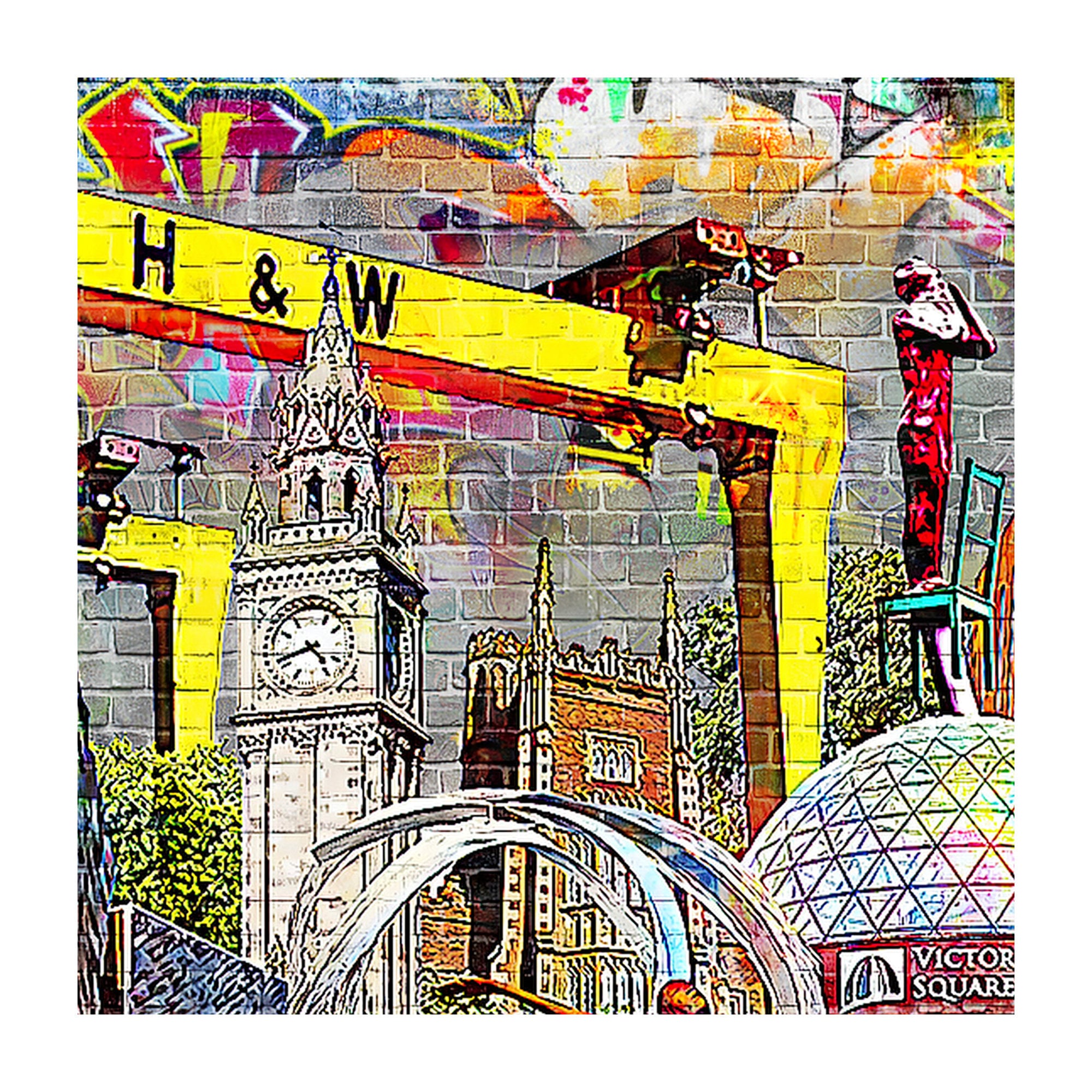 The Sights of Belfast Wall Mural #2 - Etsy UK