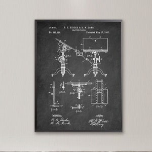 Drawing Table Patent Print, Architect Engineer Drafting Table Poster ...