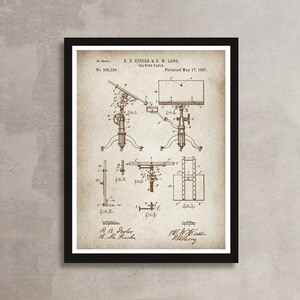 Drawing Table Patent Print, Architect Engineer Drafting Table Poster ...