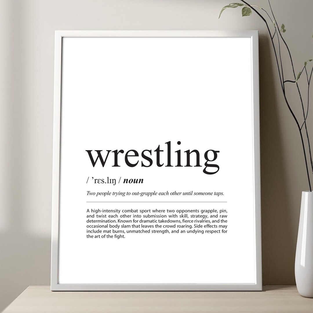 WRESTLING Definition Print, Minimalist Westling Definition Poster ...