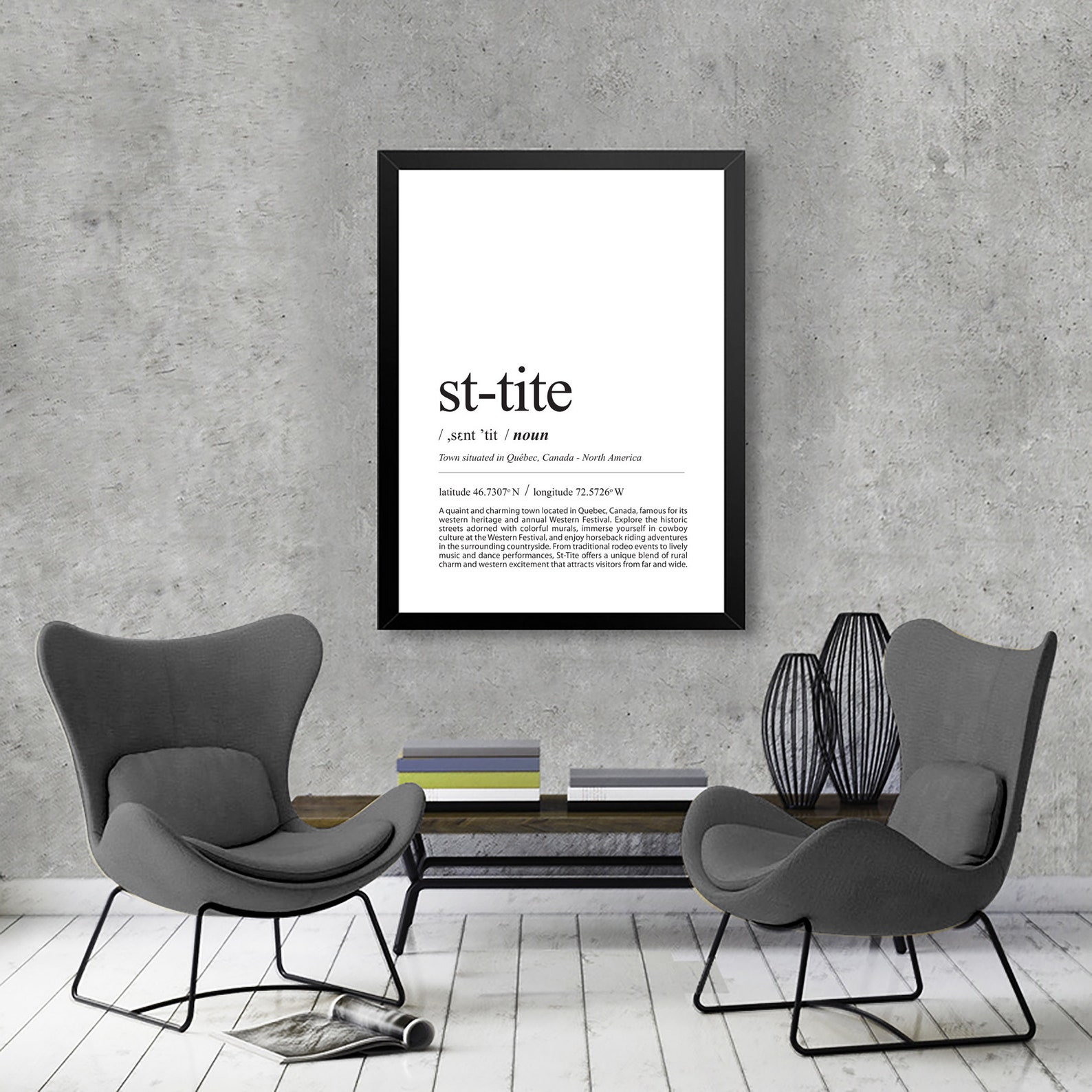 St-tite Definition Print, St-tite City Definition Poster, Western St ...