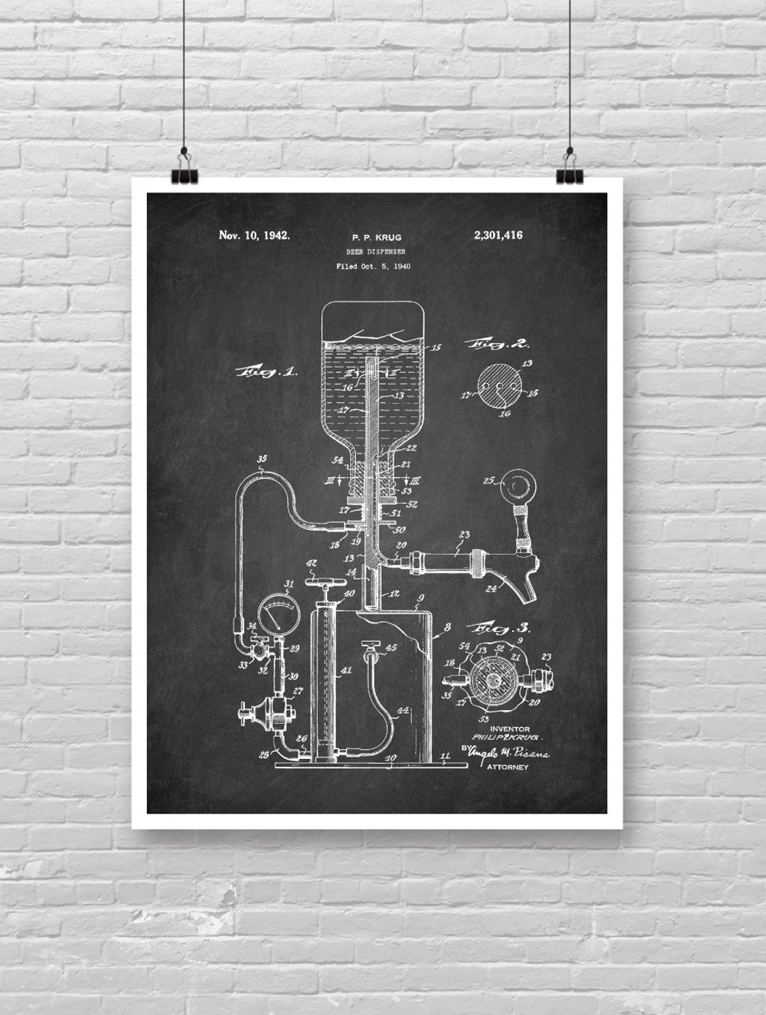 BEER Dispenser Patent Poster, Beer Dispenser Print, Cool Gift Beer ...