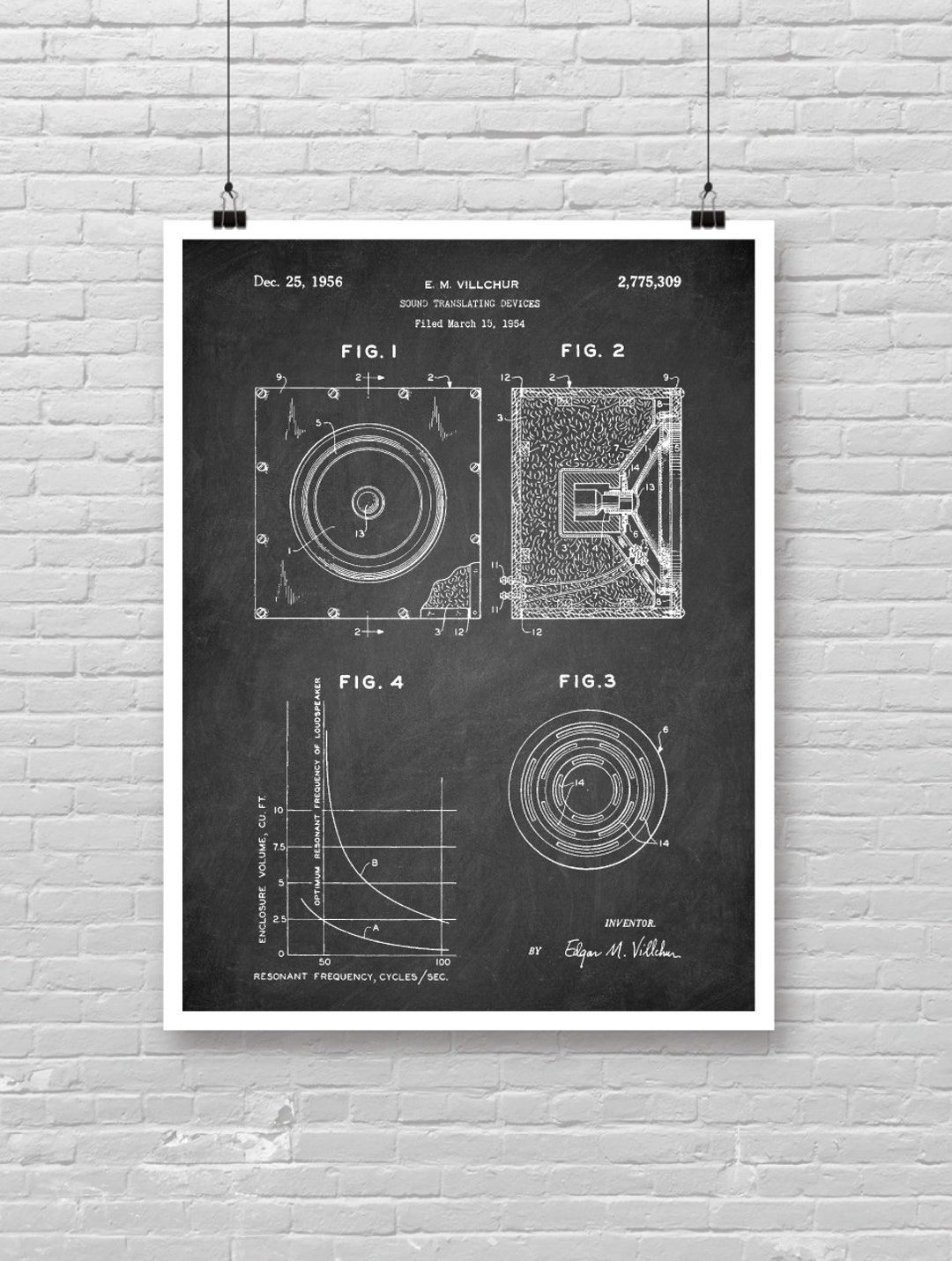 Vintage SPEAKER Patent Print, Sound Translating Devices Patent, Speaker ...
